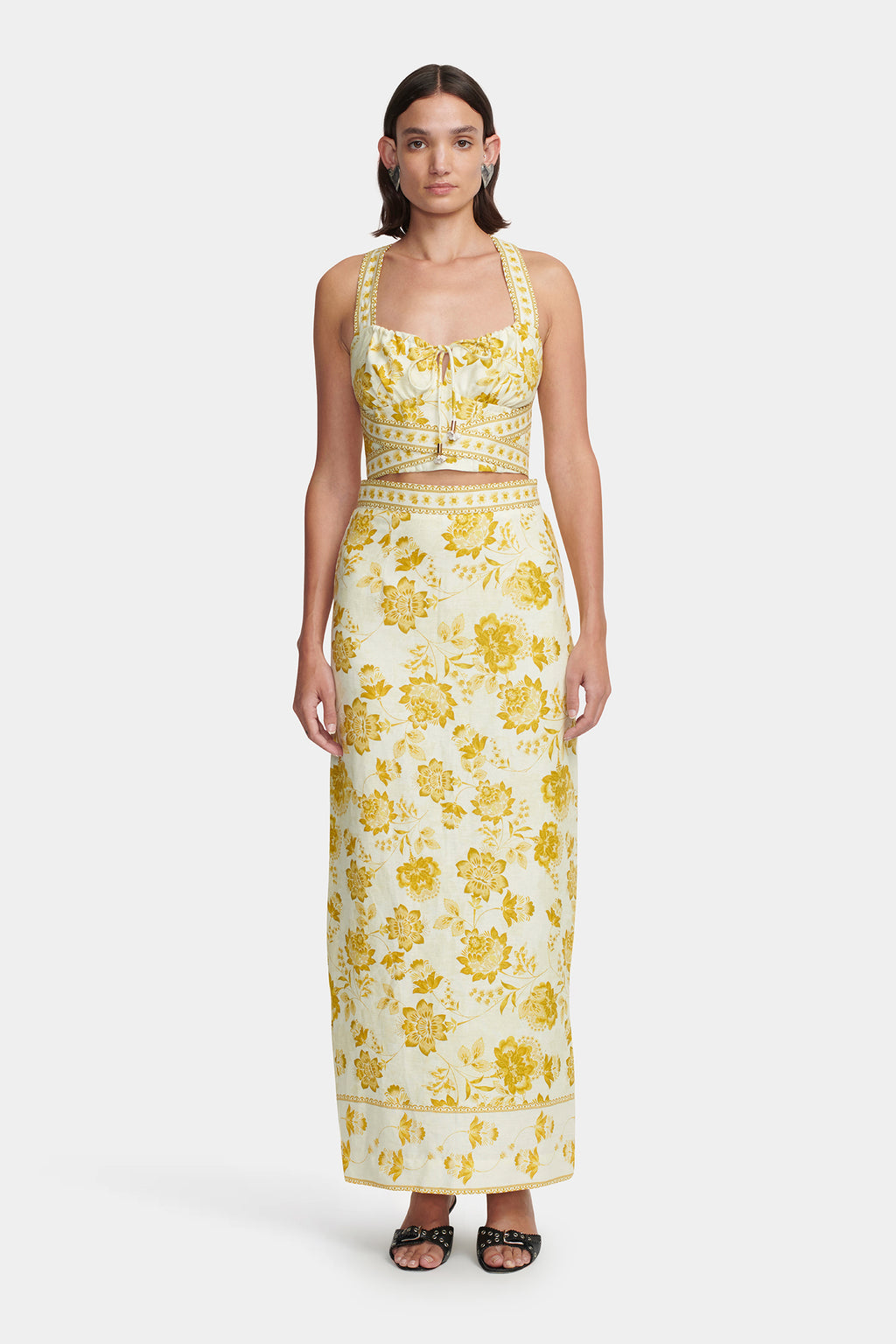 Marielle Midi Skirt Golden Nectar – Hansen & Gretel