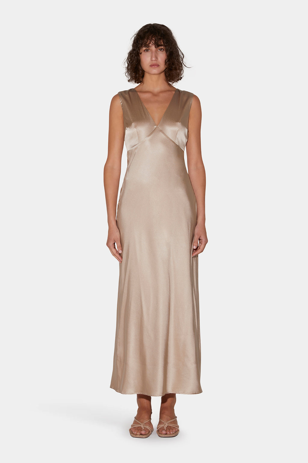 Jessa Dress Almond – Hansen & Gretel