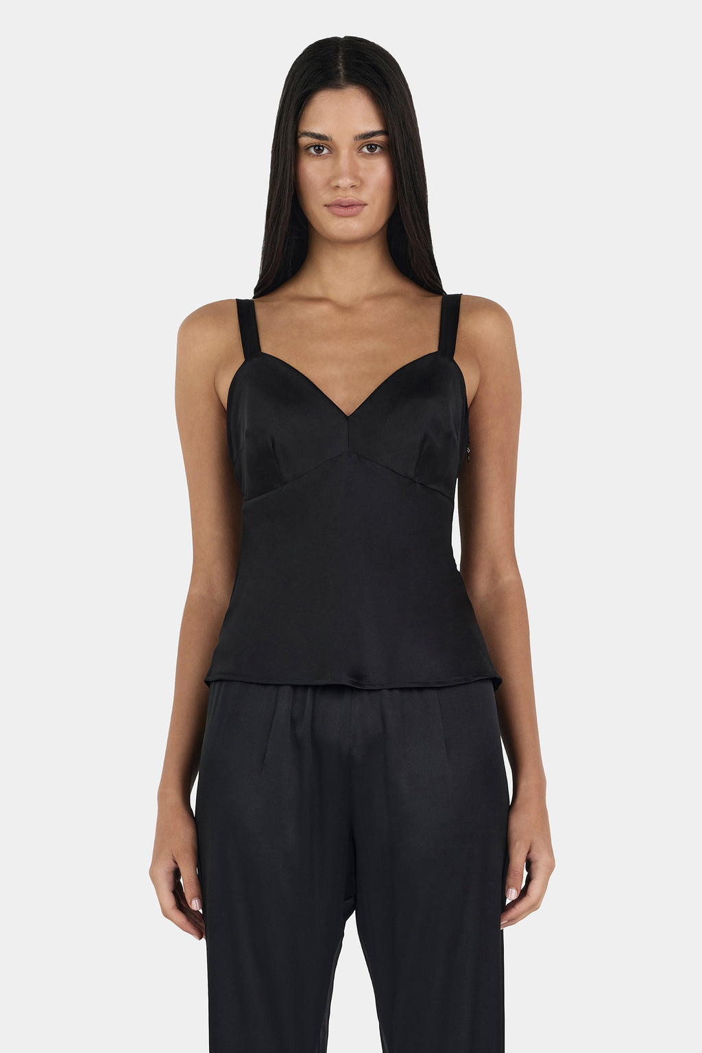 Quinn Silk Cami Black – Hansen & Gretel