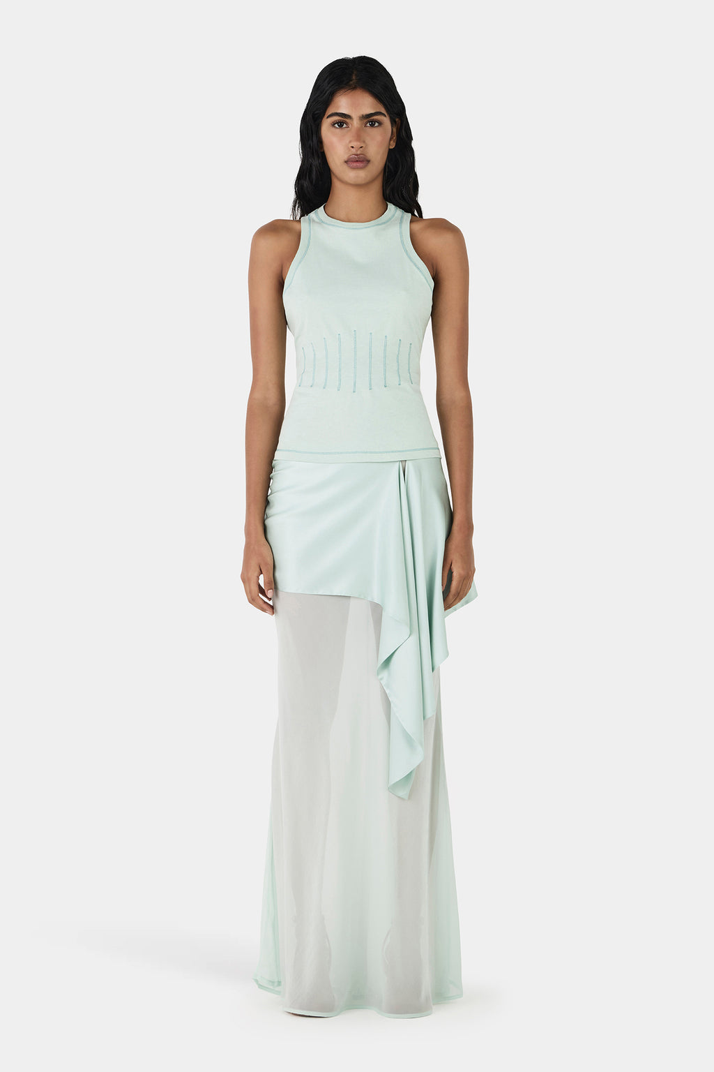 Vesper Silk Skirt Seafoam – Hansen & Gretel